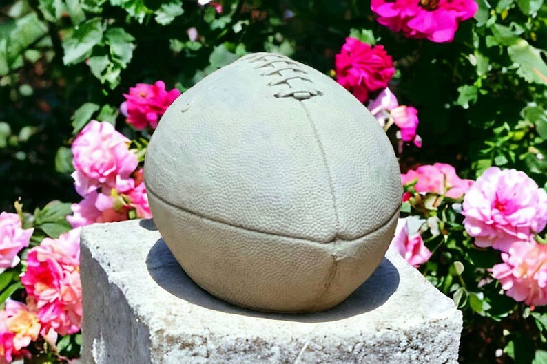 Football Ball Stone Statue Concrete American Football Figure Detailed ...