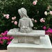 Jump Rope Jenny Statue Girl Sitting on Bench Sculpture Outdoor Gardeb ...