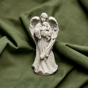 Standing Angel Holding Kid Statue Religious Cherub Figure With Child ...