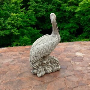 Pelican on Base Detailed Stone Pelican Bird Statue Tropical Pelican ...