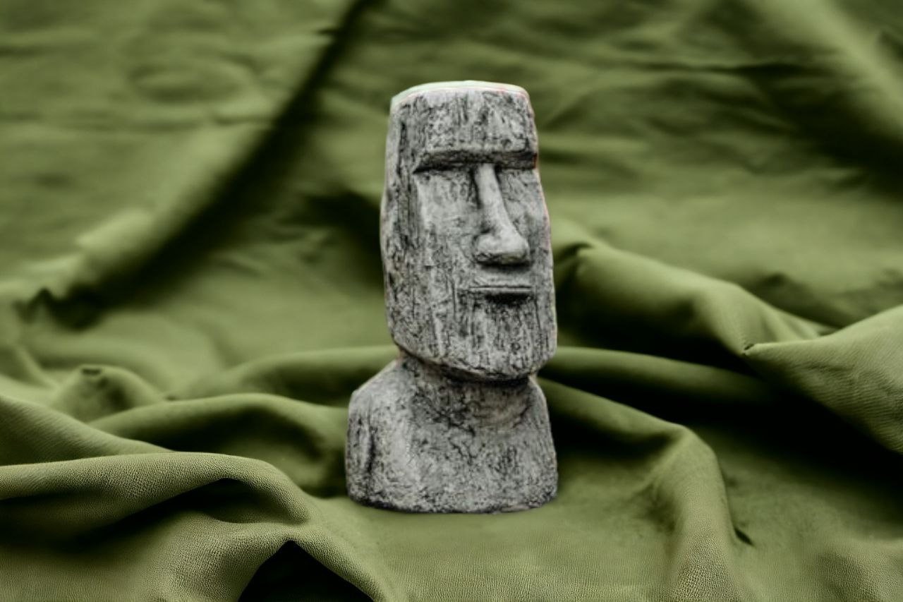 Easter Island Head Statue Large Moai Head Figure Concrete Head ...
