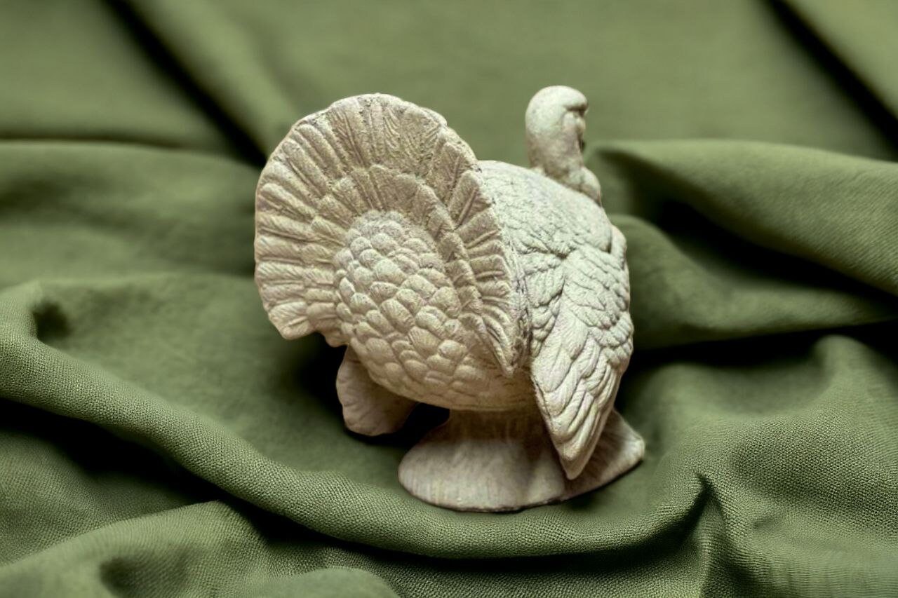 Concrete Turkey Porch Figure Standing Turkey Bird Statue Outdoor Yard ...