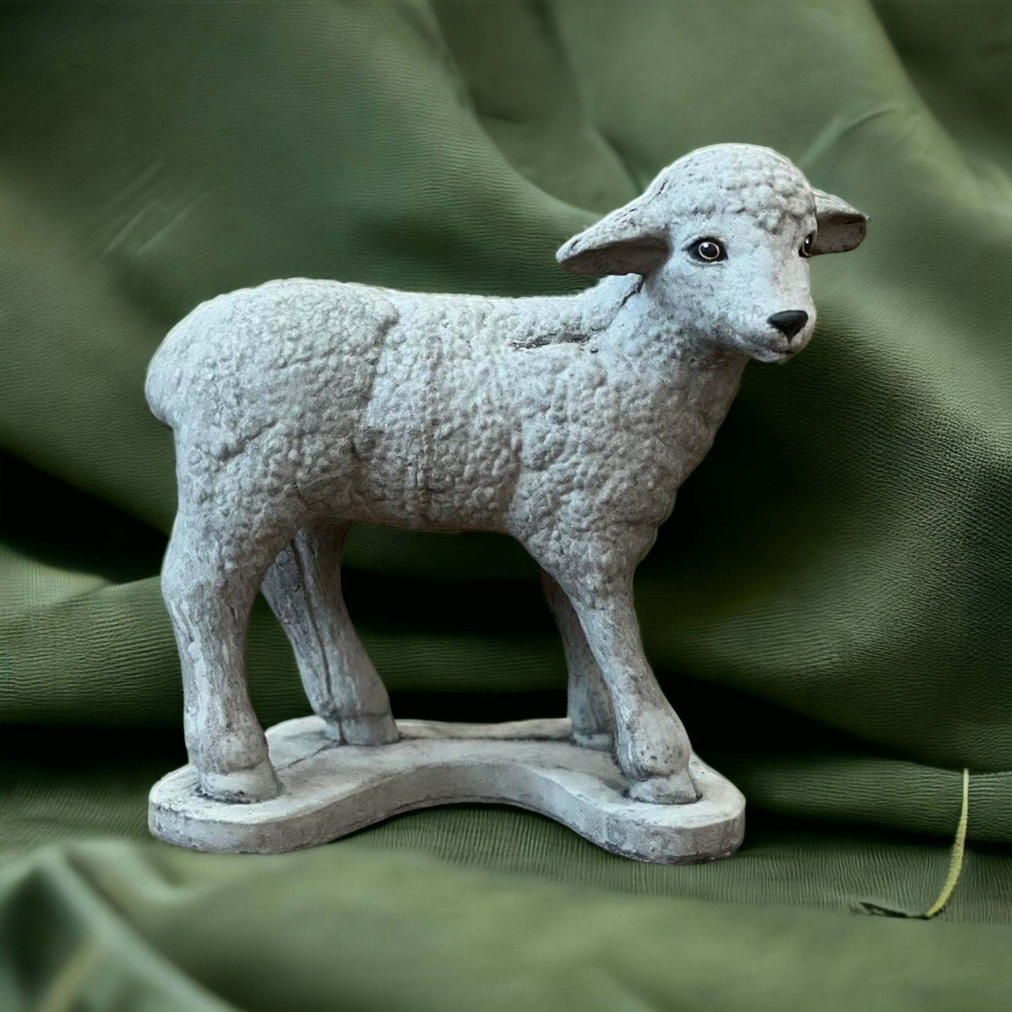 Standing Lamb Statue Concrete Farm Sheep Figurine Detailed - Etsy
