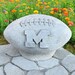 Massive Michigan Football Figure Stone Ball on Base Figurine Concrete ...