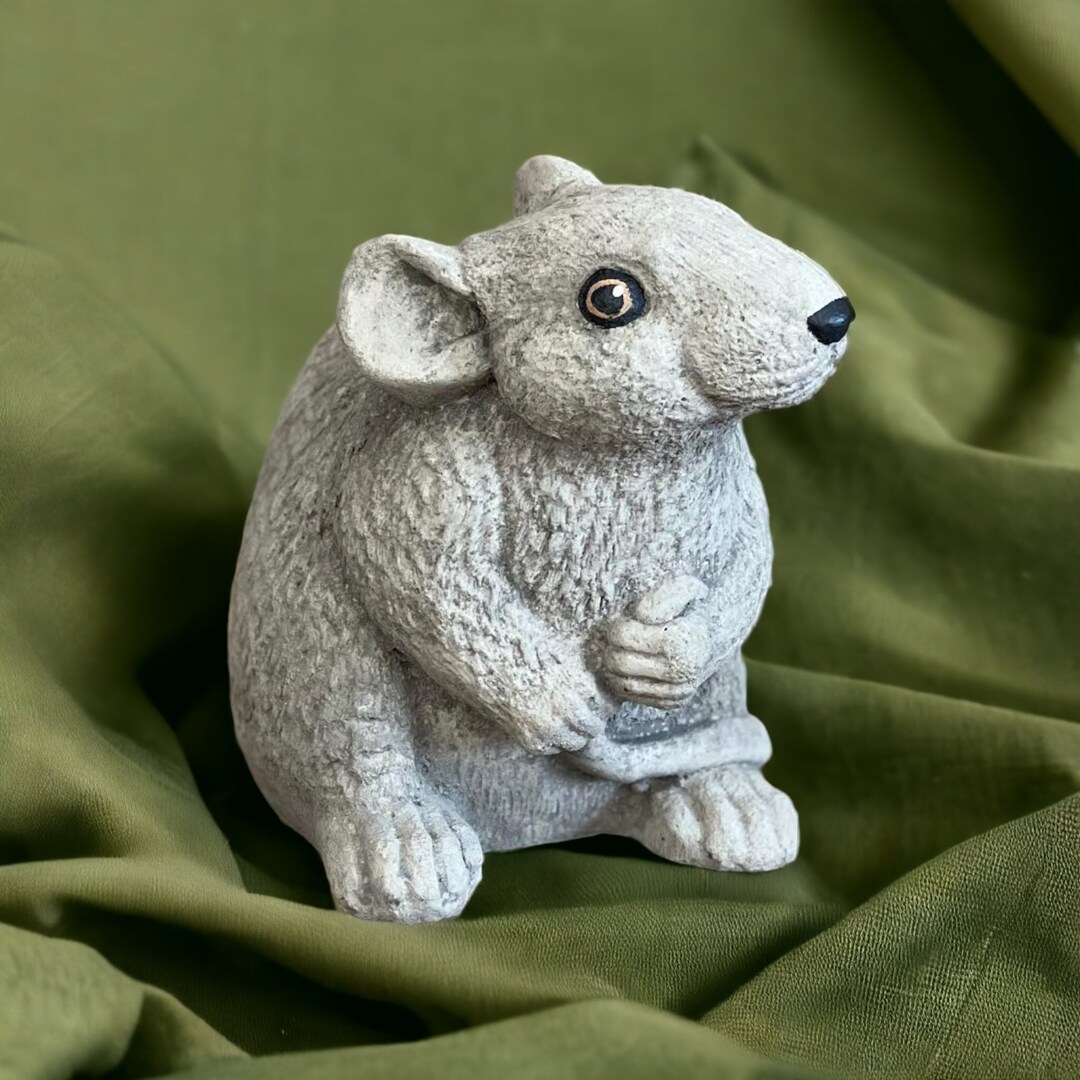 Standing Field Mouse Figure Concrete Mouse Figurine Wild Mouse ...