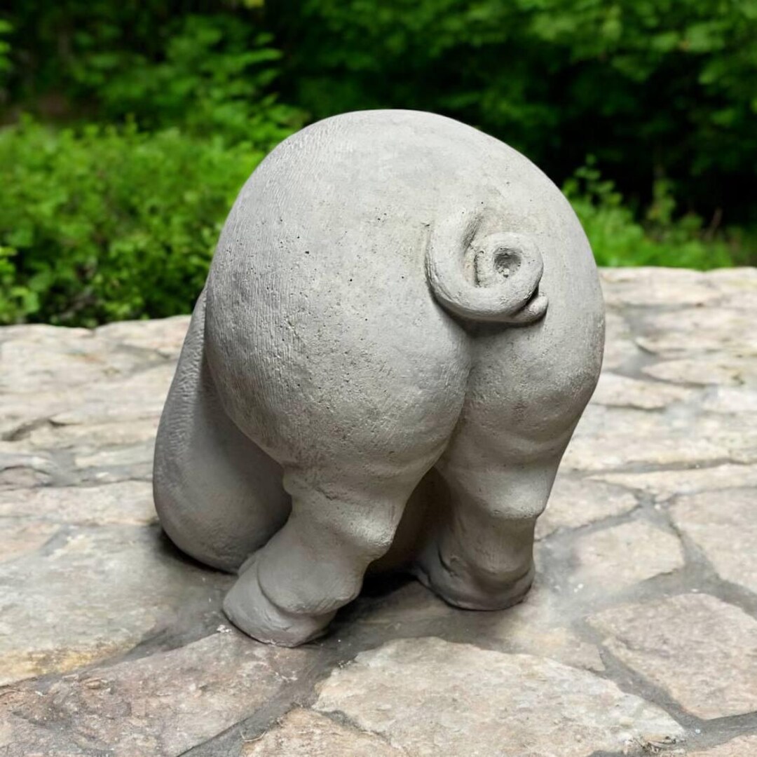 Digging Pig Figure Stone Pig Sculpture Farm Animals Art Farm Animal ...