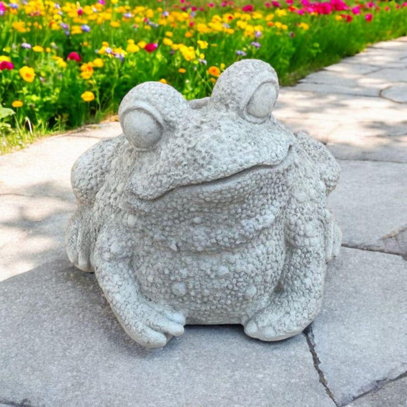 Sitting Frog Statuary - Etsy
