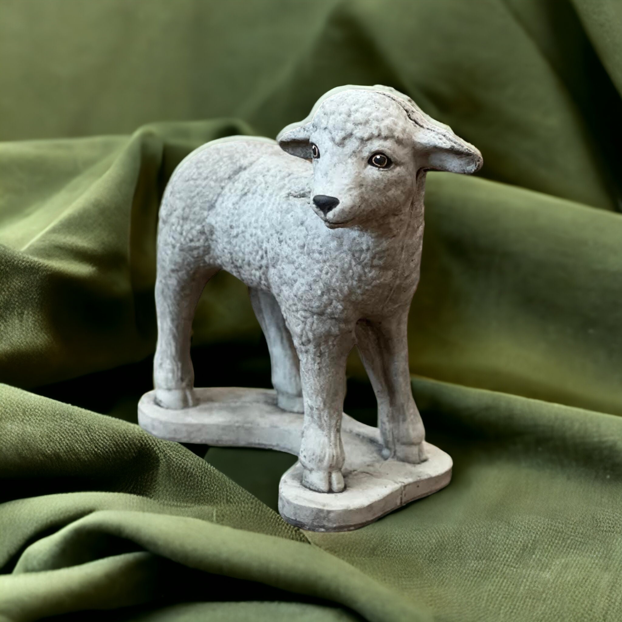 Standing Lamb Statue Concrete Farm Sheep Figurine Detailed - Etsy