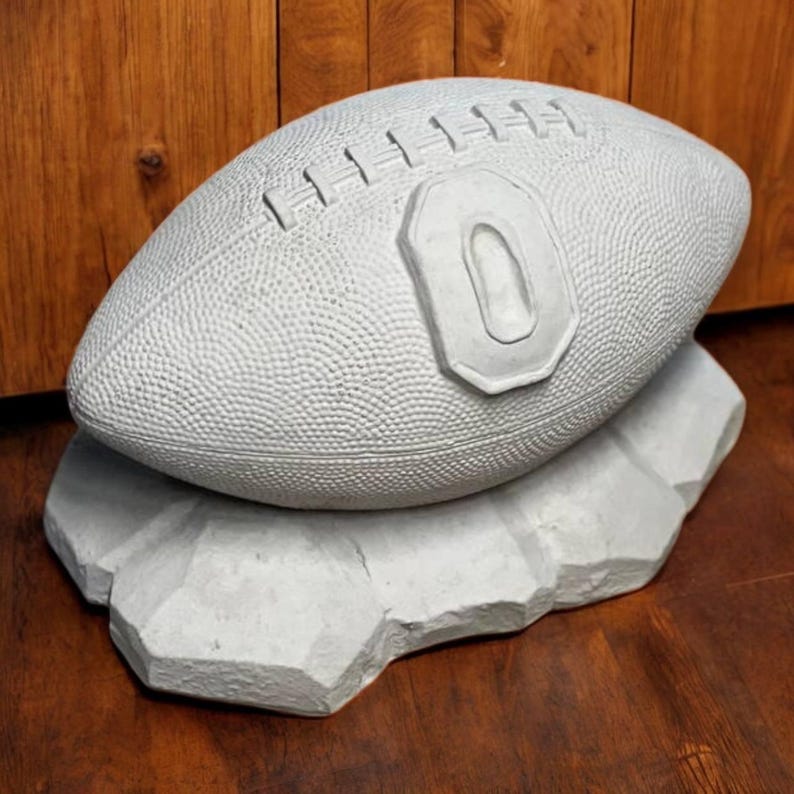 Ohio Football on Base Cement Garden Decoration Outdoor Football Fans ...