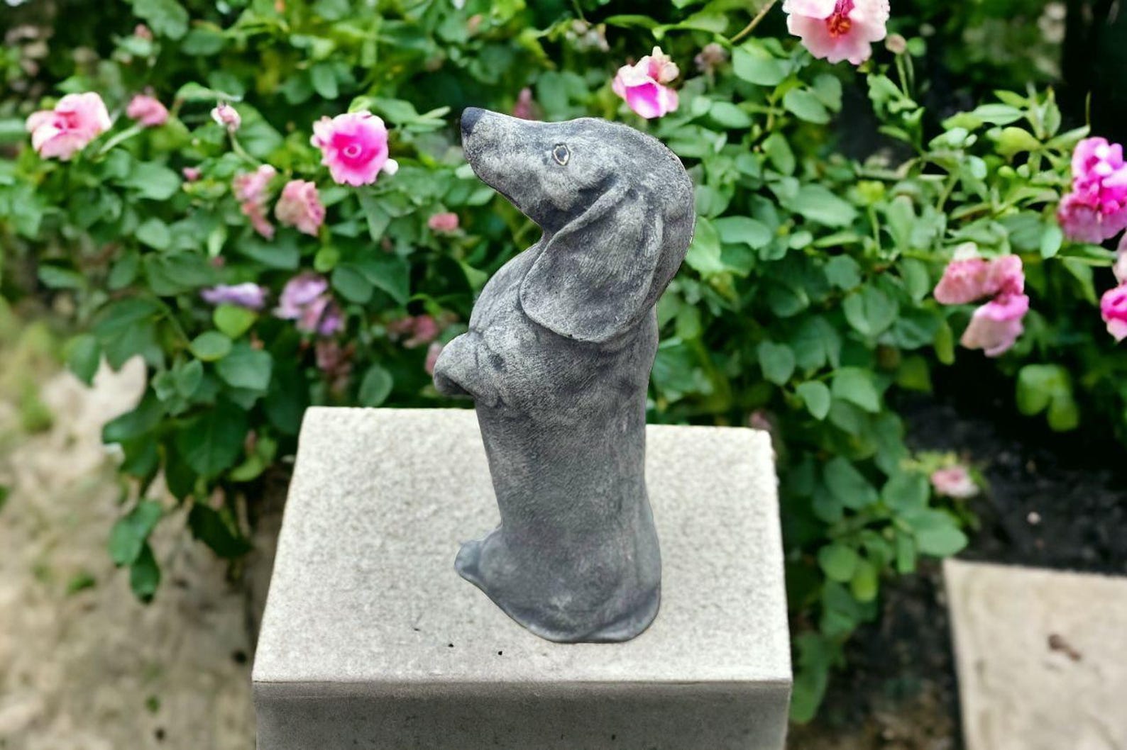 Standing Dachshund Dog Figure Sitting up Dachshund Puppy Sculpture ...