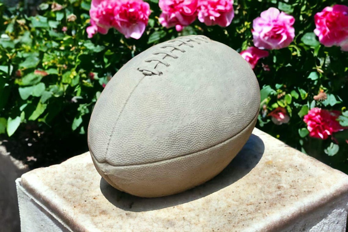 Football Ball Stone Statue Concrete American Football Figure Detailed ...
