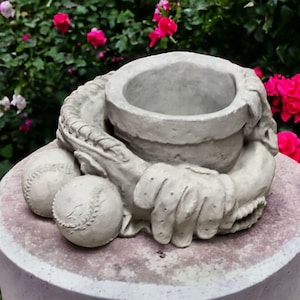 Concrete Baseball Glove Figure Massive Baseball Glove With Two Balls ...