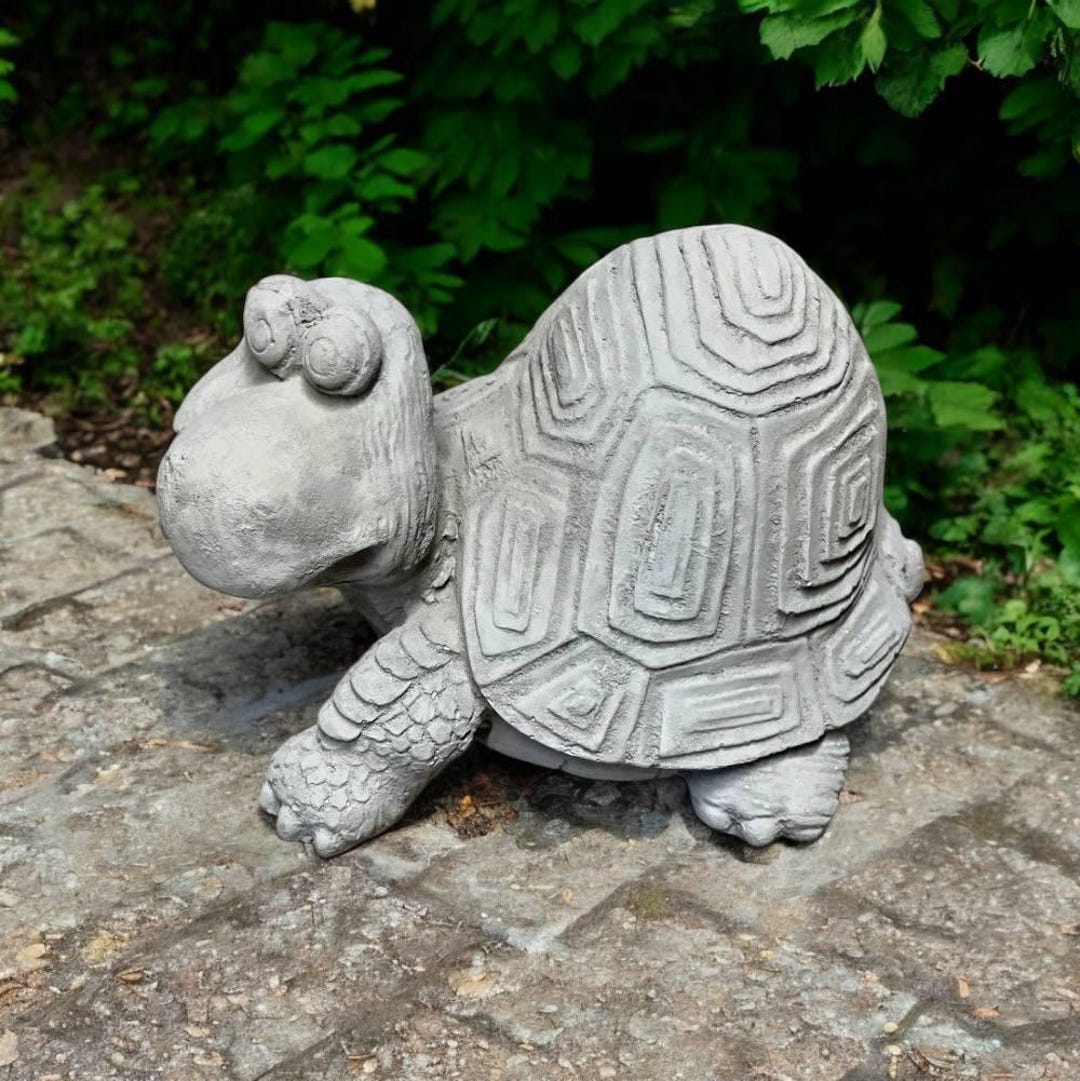 Bud Eyed Turtle Figurine Detailed Turtle Sculpture Concrete Turtle ...
