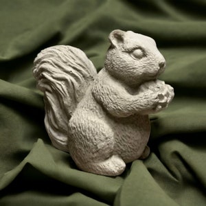 Standing Squirrel Figurine Realistic Squirrel With Nut Sculpture ...