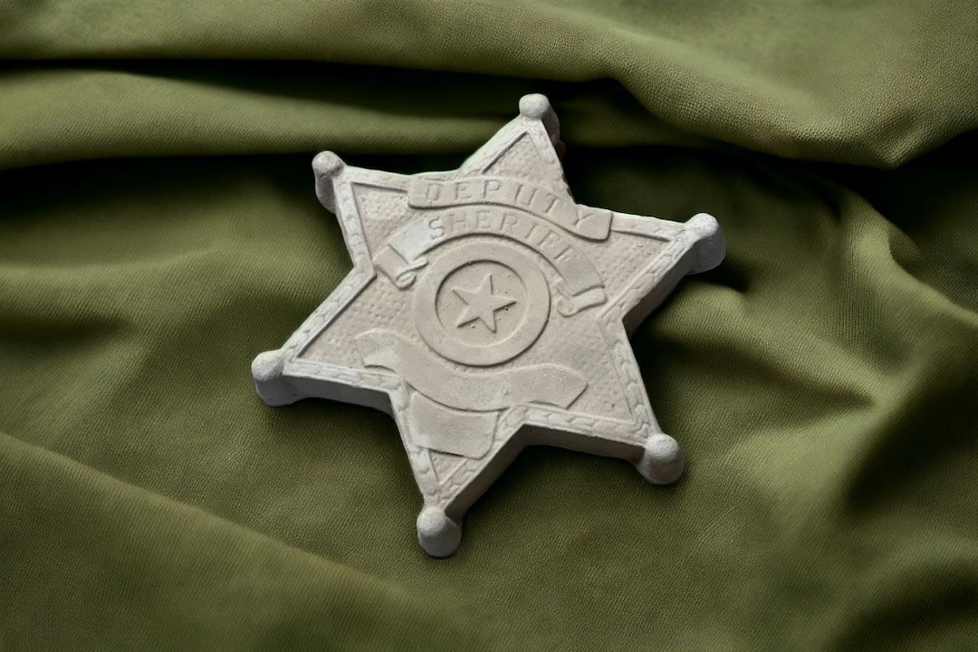 Deputy Sheriff Star Figure Concrete Police Star Statue Gift for Police ...