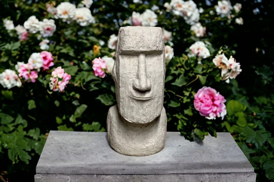 Massive Moai Head Sculpture Outdoor Easter Island Head Decoration Large Moai Head Figure - Etsy