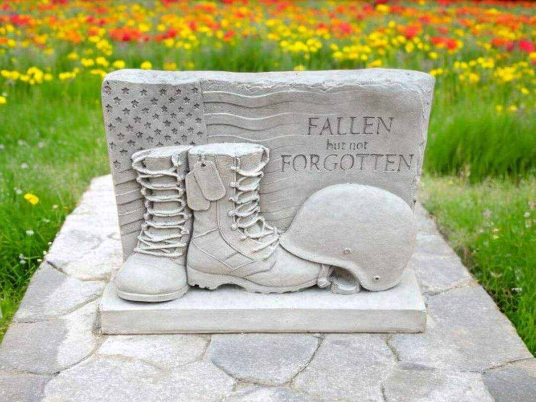 United States Army Grave Concrete Statue Fallen Not Forgotten Concrete ...