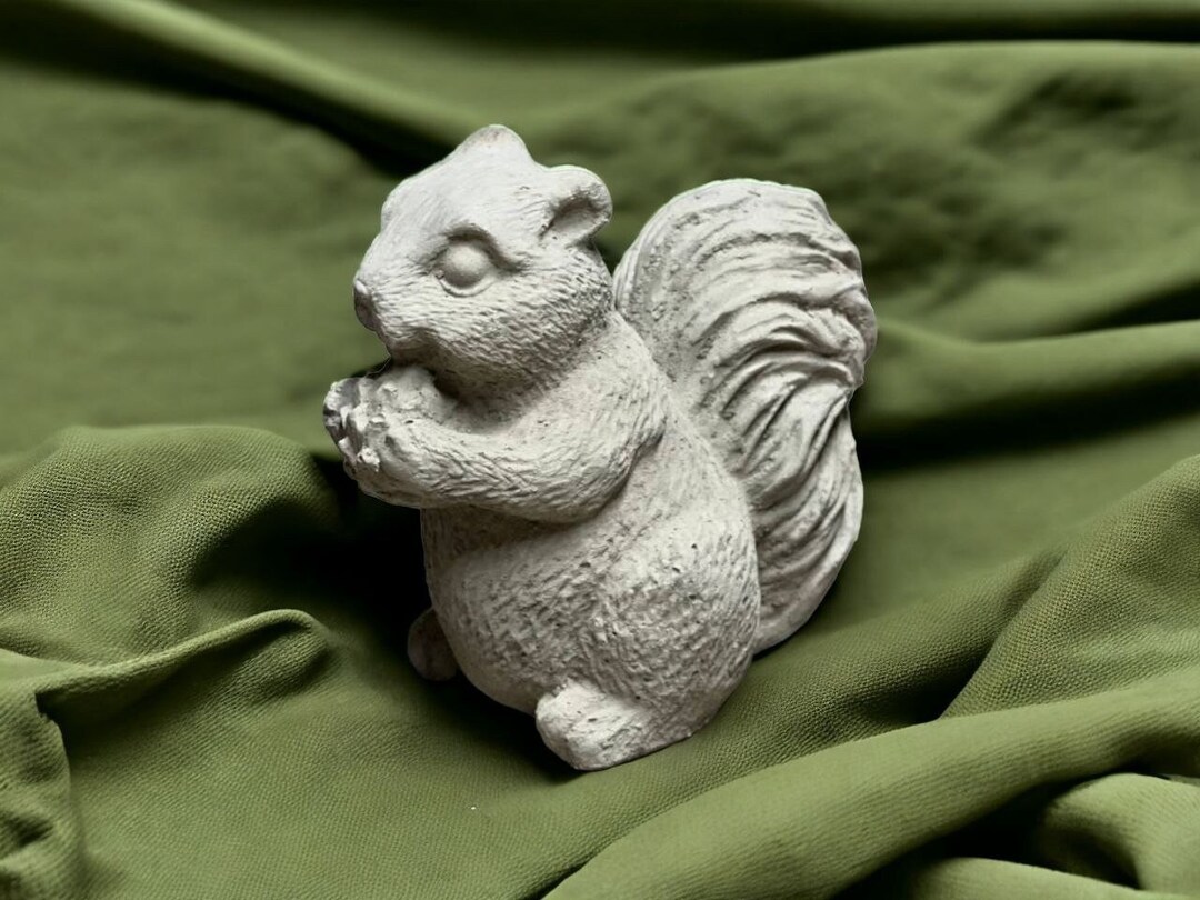 Standing Squirrel Figurine Realistic Squirrel With Nut Sculpture ...