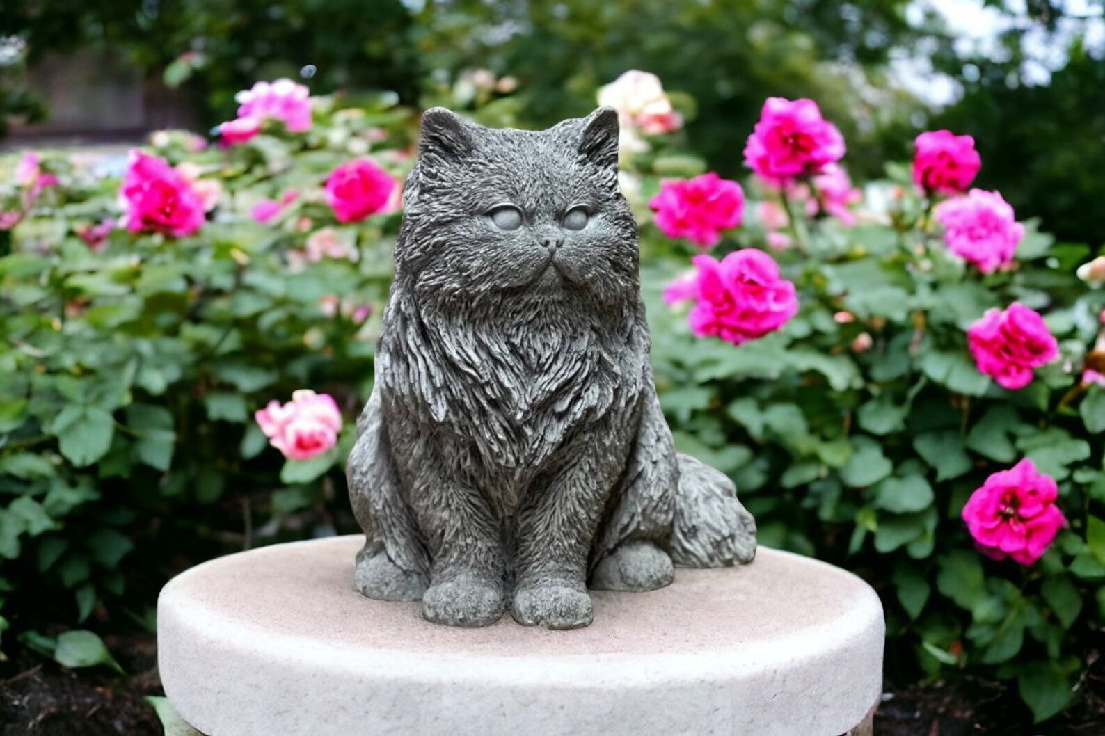 Himalayan Cat Concrete Sitting Kitten Statue Cat Lovers Gift Sculpture ...