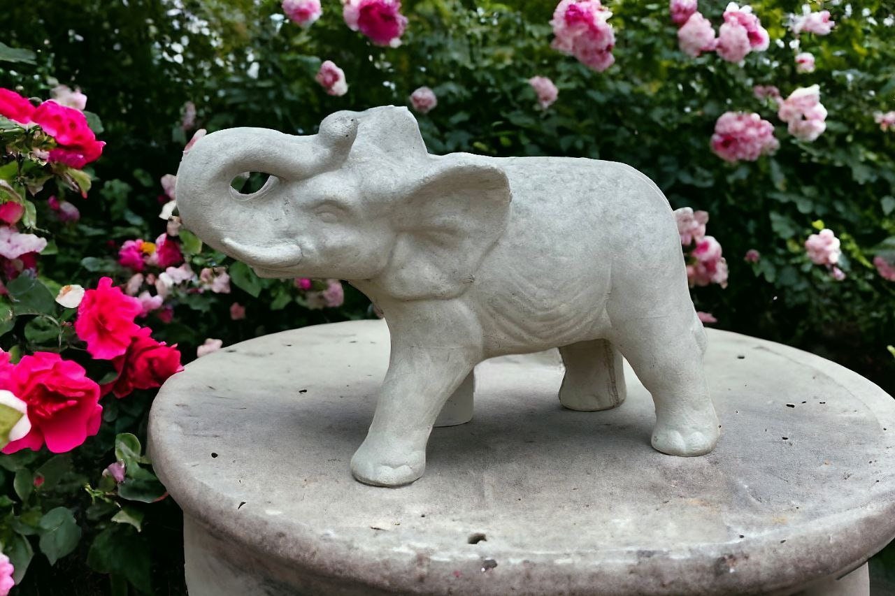 Concrete Elephant Figure Standing Lucky Elephant Statue Zen Garden ...