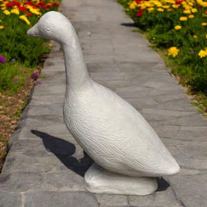 Large Goose Statue Farmhouse Realistic Sculpture Outdoor Backyard or ...