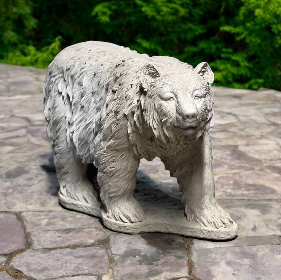 Large Grizzly Bear Figure Massive Grizzly Bear Sculpture Wild Bear ...