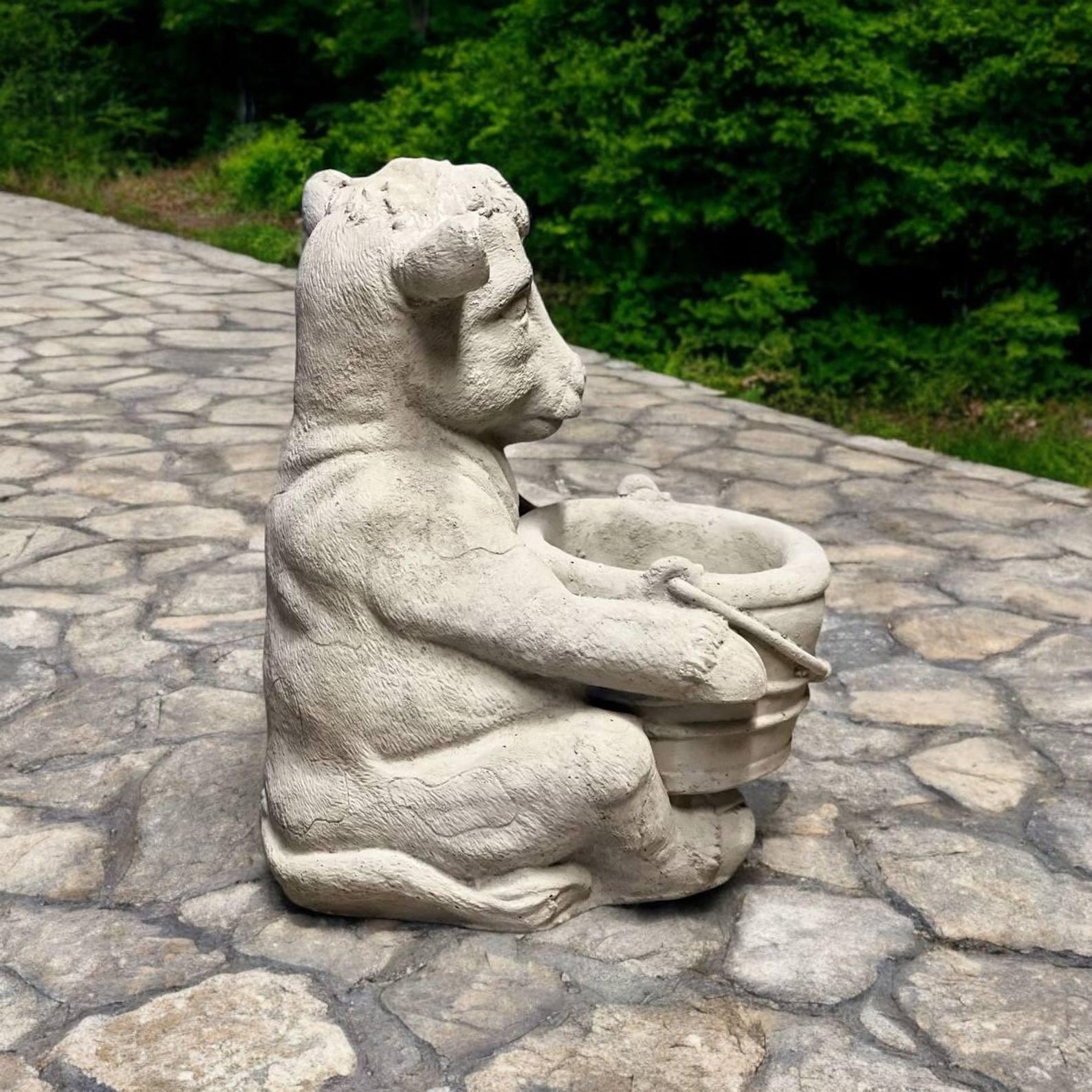 Sitting Cow With Pail Planter Statue Massive Cow Sculpture Flowers Pot ...