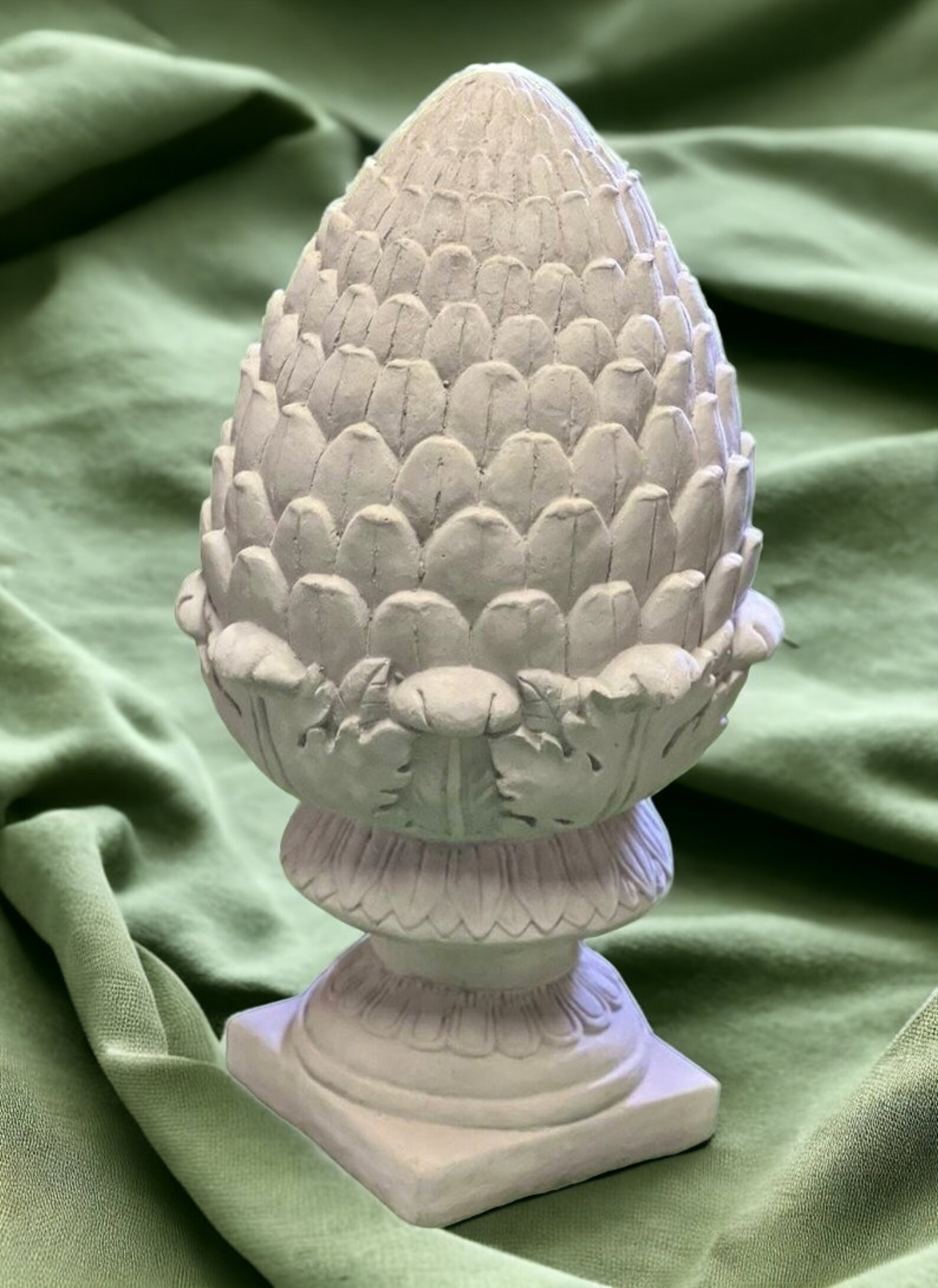 Artichoke Finial Statue Massive Artichoke on Basement Figure Concrete ...