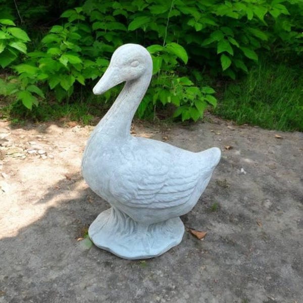 Concrete Goose Statue - Etsy