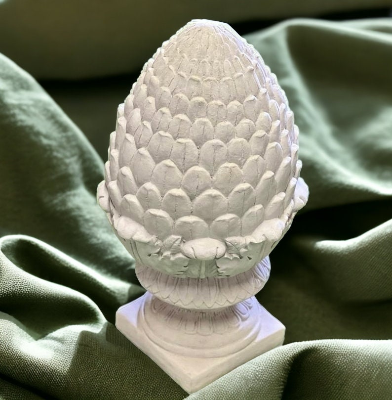 Artichoke Finial Statue Massive Artichoke on Basement Figure Concrete ...