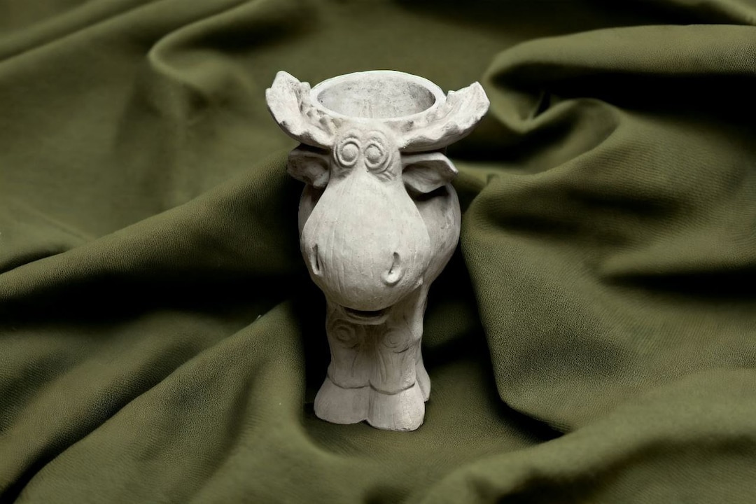 Massive Moose Planter Statue Large Standing Moose Pot Garden or ...