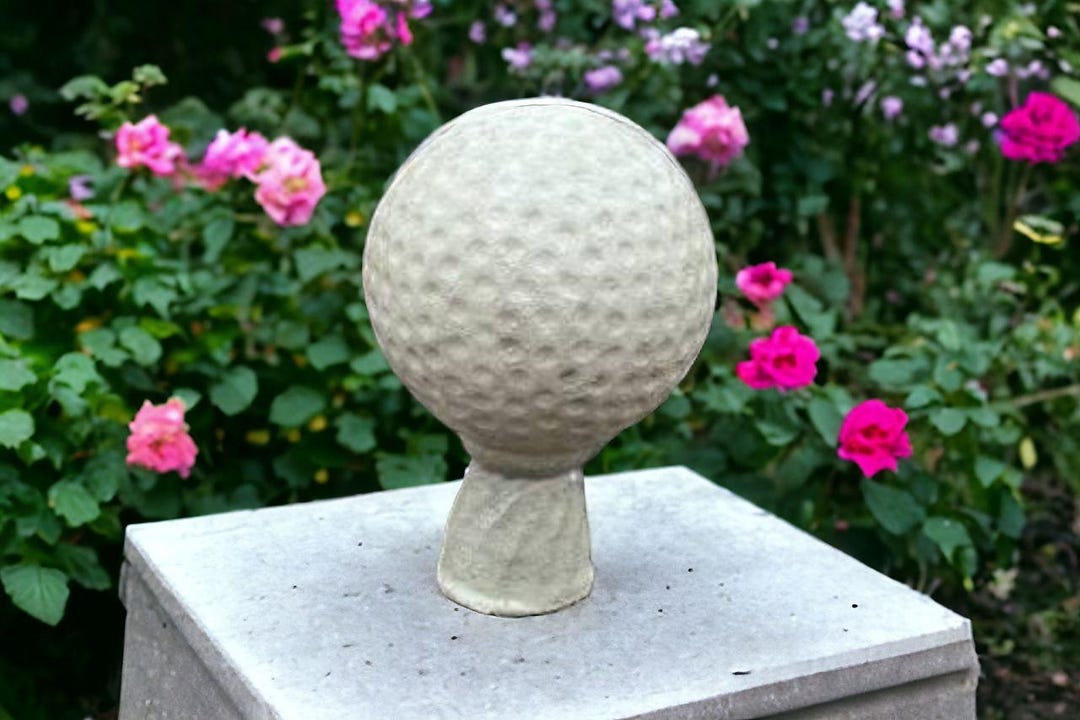 Golf Lovers Gift Concrete Golf Ball Sculpture Golf Ball Statue Stone ...
