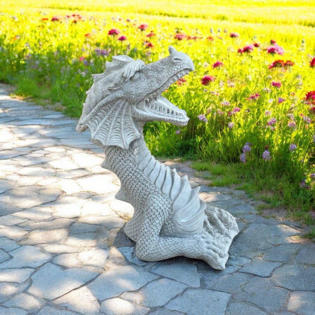 One Piece Dragon Figure Oriental Dragon Statuary Asian Style Art ...
