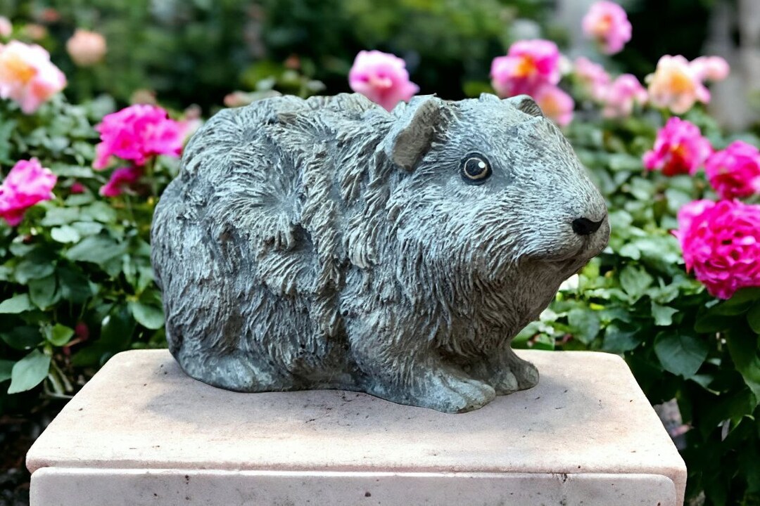 Guinea Pig Figure Concrete Guinea Pig Statue Outdoor Stone Decoration ...