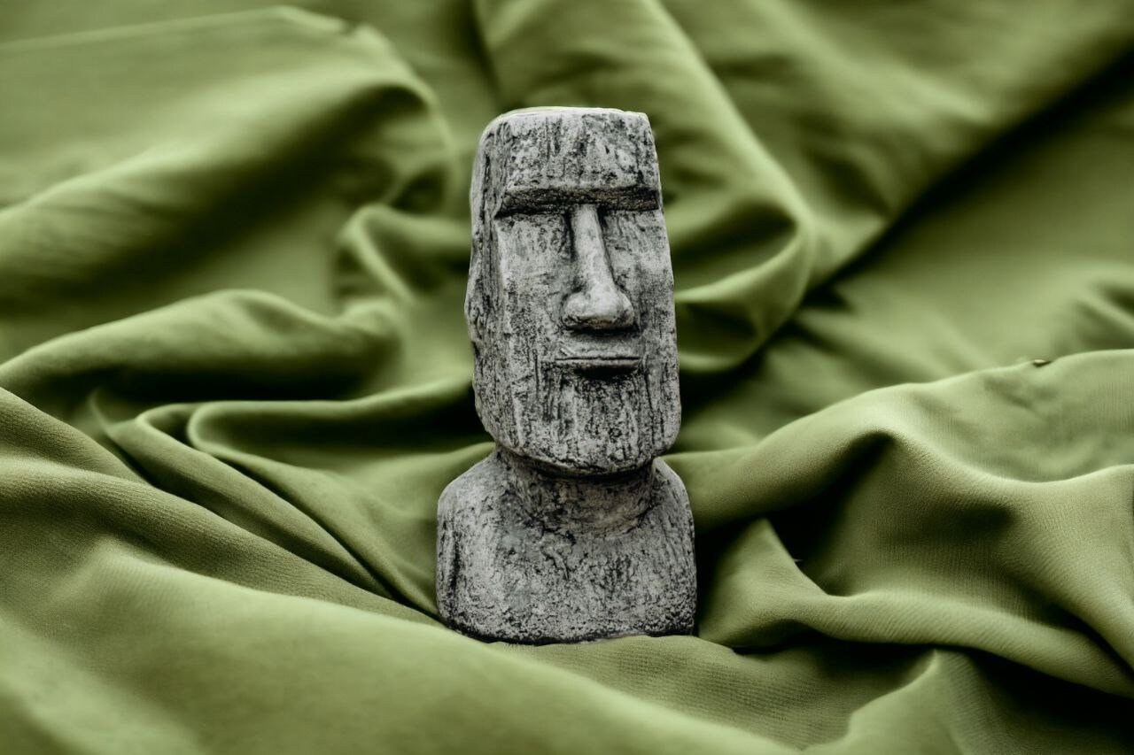 Easter Island Head Statue Large Moai Head Figure Concrete Head ...