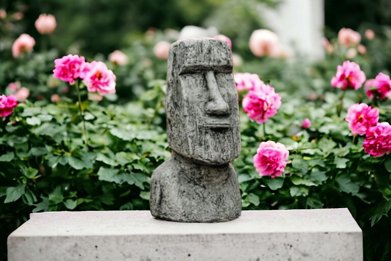 Massive Easter Island Head Figure Large Moai Head Statue Concrete Head ...