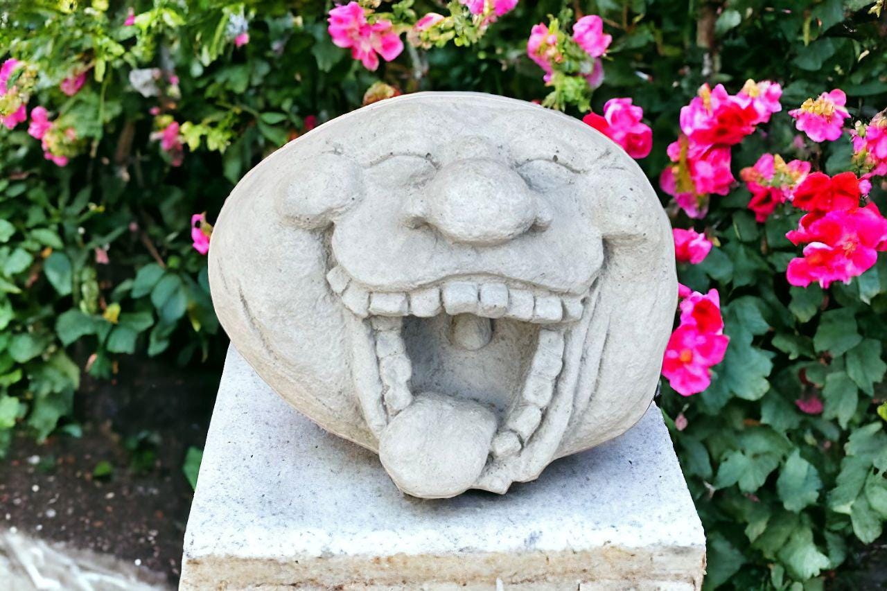 Laughing Face Sculpture Happy Face Figure Face Statue Outdoor or Indoor ...