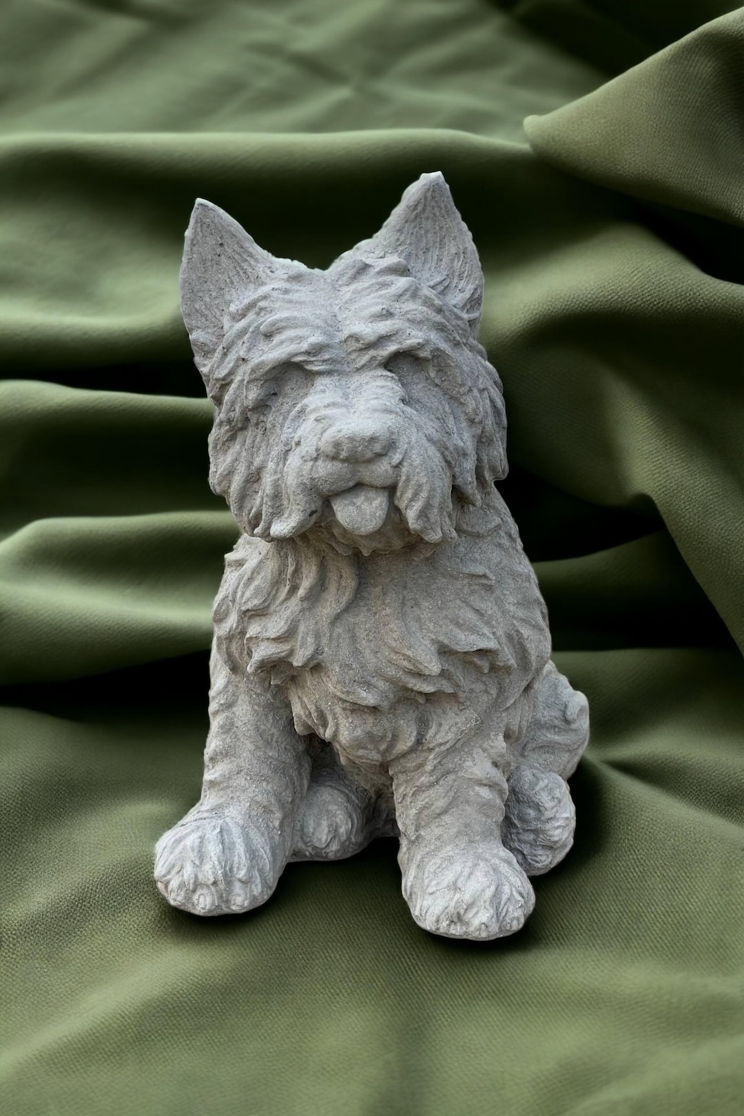 Sitting Scottie Dog Statue Detailed Scottie Resiting Figure Outdoor ...
