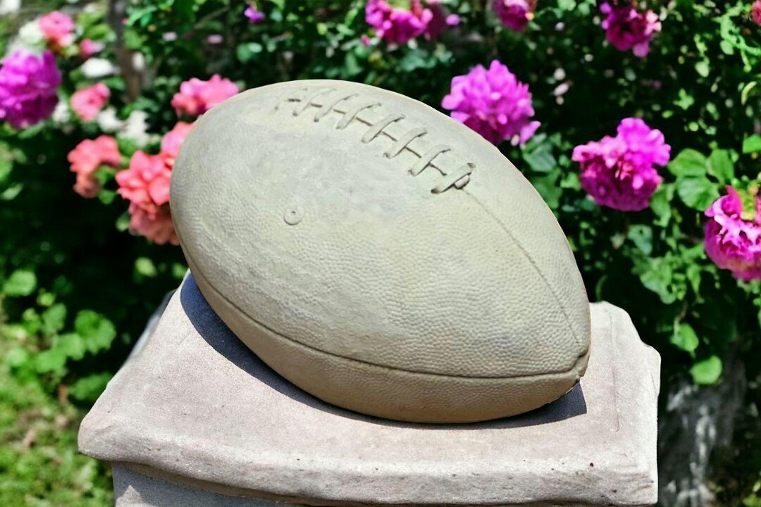 Football Ball Stone Statue Concrete American Football Figure Detailed ...