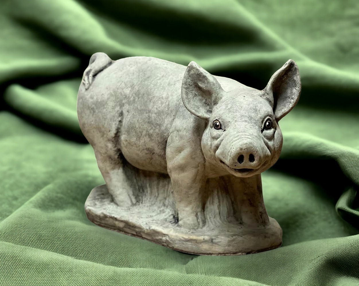 Standing Piglet Statue Concrete Farm Pig Figurine Outdoor Farm - Etsy