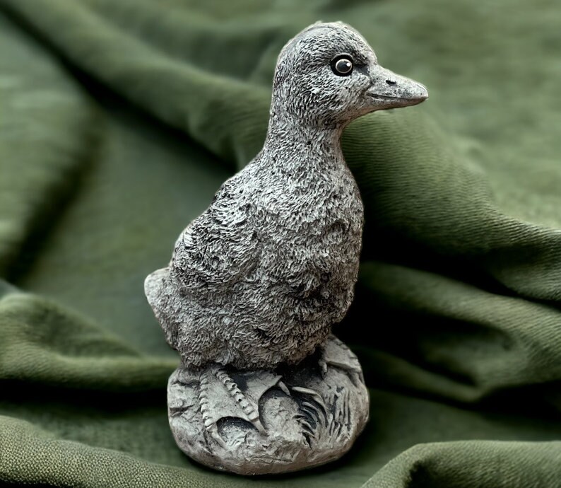 Detailed Duckling Statue Concrete Standing Duck Figurine - Etsy