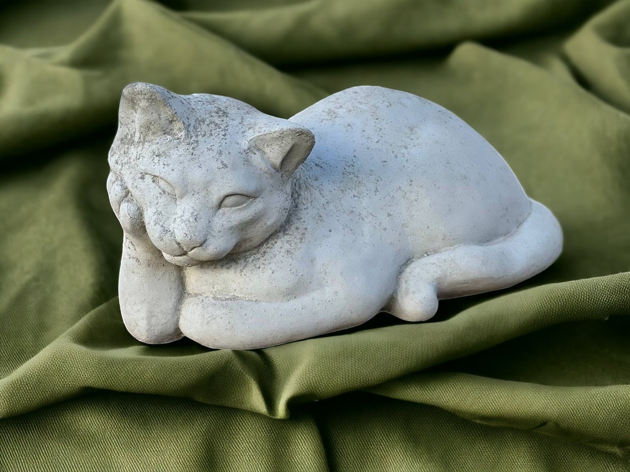 Thinking Cat Statue Cat the Thinker Figurine Concrete Cat Memoria Great ...