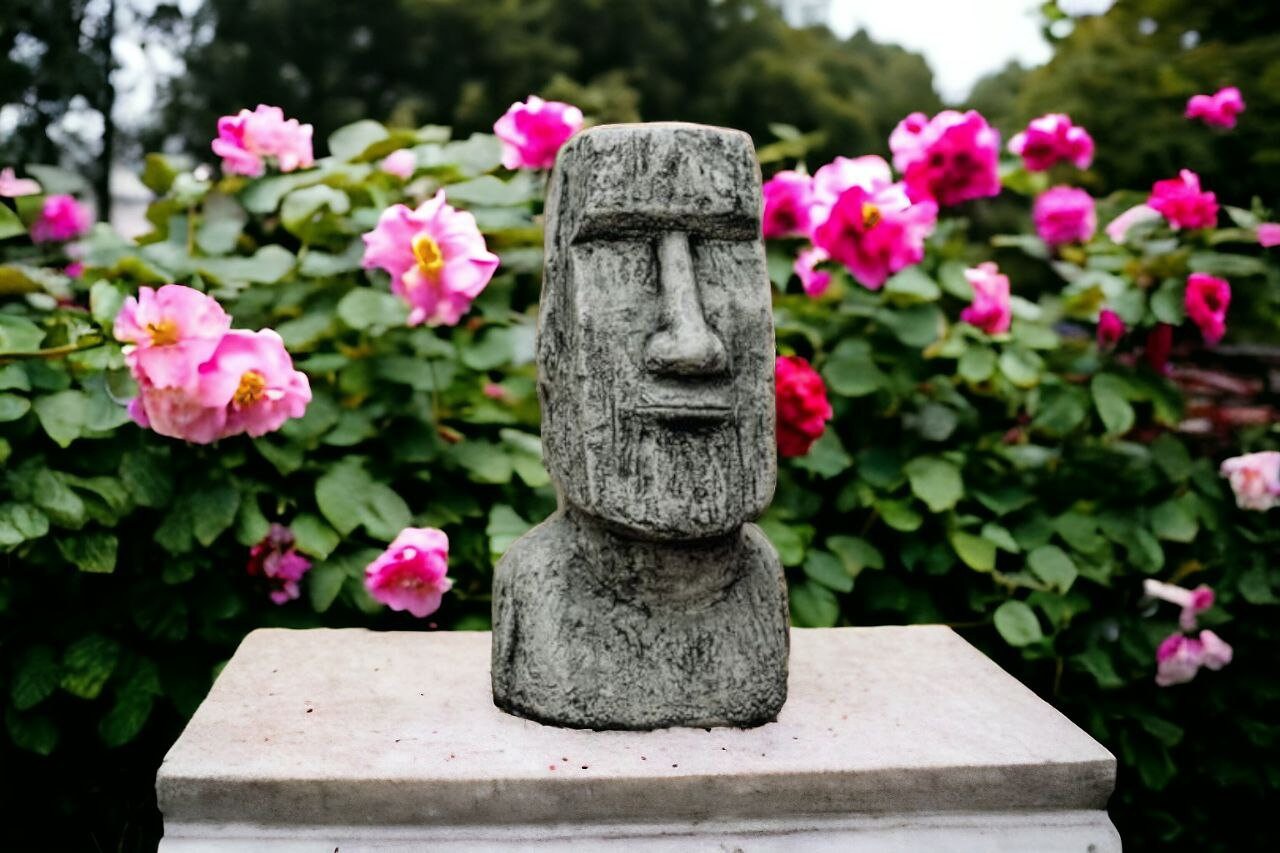 Massive Easter Island Head Figure Large Moai Head Statue Concrete Head ...