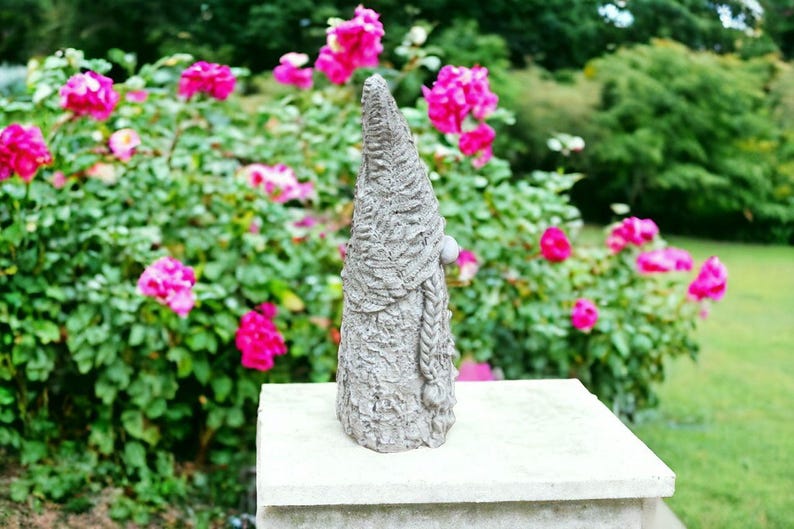 Lady With Braids Statue Detailed Toll Figure Standing Lady Gnome ...