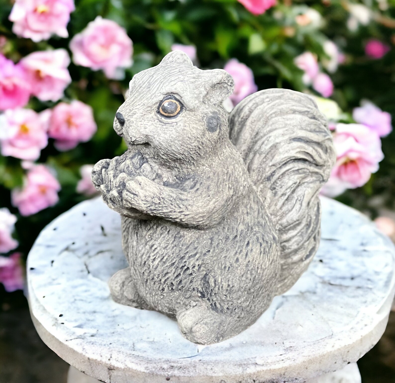 Standing Squirrel With Nut Statue Realistic Squirrel Figure Outdoor or ...