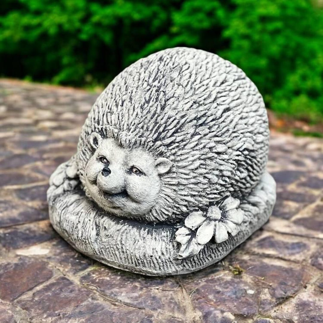 Laying Hedgehog Statue Realistic Forest Hedgehog Figurine Wild Animal ...