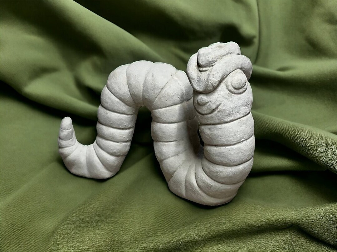Cowboy Worm Concrete Statue Detailed Worm Sculpture Outdoor Worm Figure ...