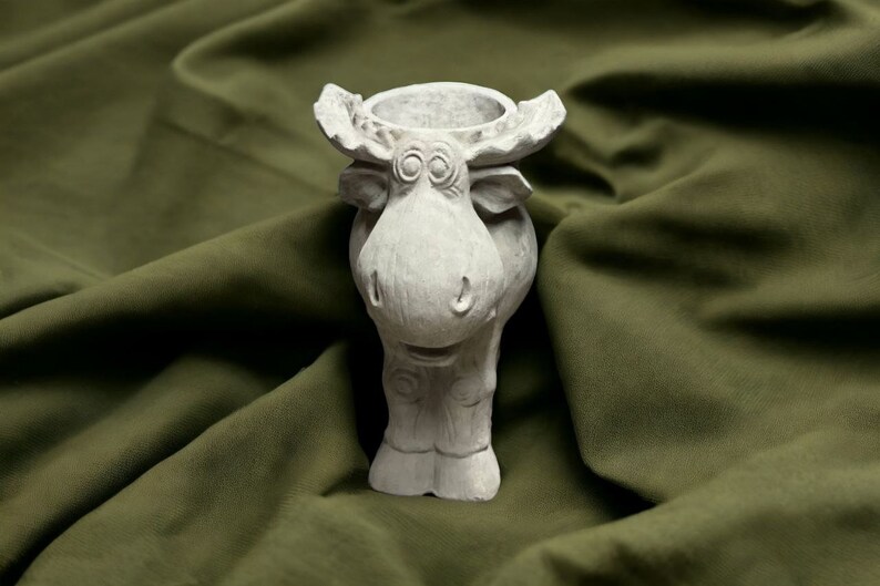 Massive Moose Planter Statue Large Standing Moose Pot Garden or ...