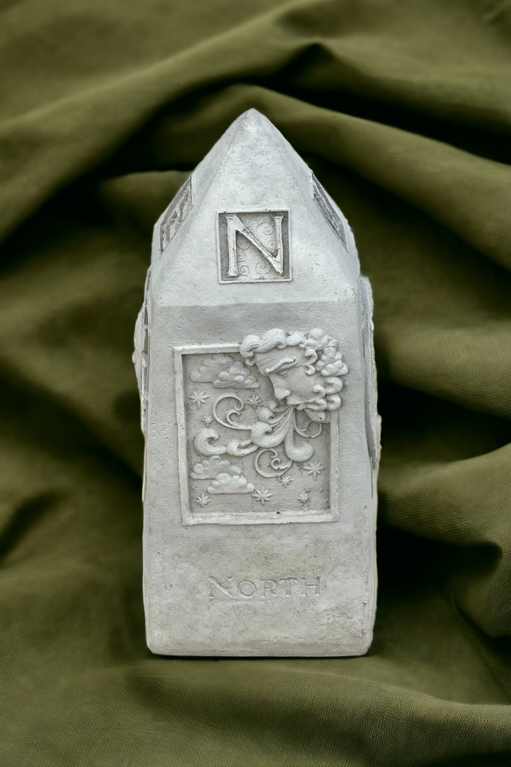 Concrete Directional Marker Statue Detailed Four Seasons Figure Outdoor ...