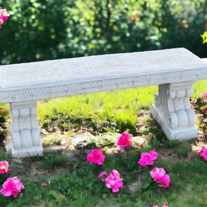 Detailed Bench Figurine Concrete Yard Figure Detailed Bench Sculpture ...